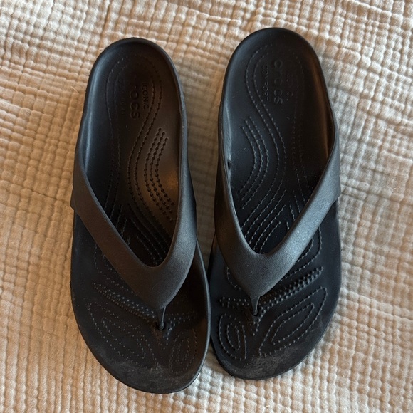 CROCS | Shoes | Crocs Iconic Comfort Black Footwear | Poshmark